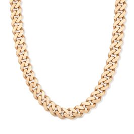 9ct Yellow Gold Semi Solid Cuban Chain - 4mm Thick, 10.5mm Wide ...