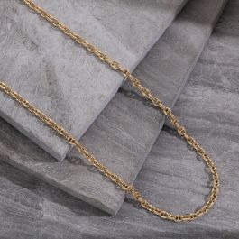 9ct Yellow Gold Solid Ornate Pattern Anchor / Mariner Chain - 6mm- 24"