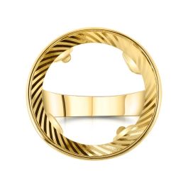 9ct Yellow Gold Fancy Sides Half Sovereign Ring